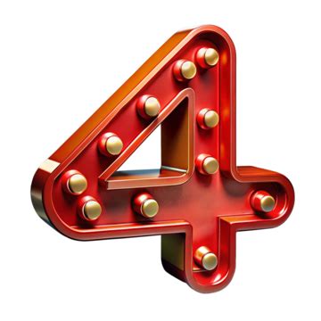 The Number 4 Is Surrounded By A Floral Design 4 Four Number 4 PNG