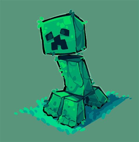 Creeper Minecraft Drawn By Leafysky22 Danbooru