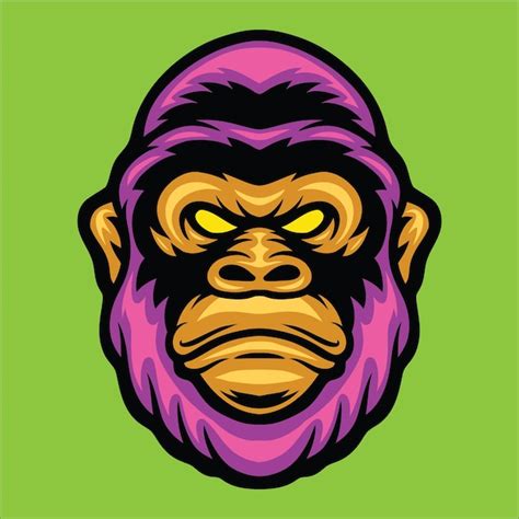 Premium Vector Angry Gorilla Head Logo Illustration