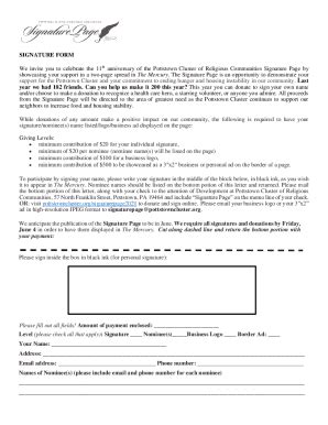 Fillable Online Signature Form Fax Email Print PdfFiller