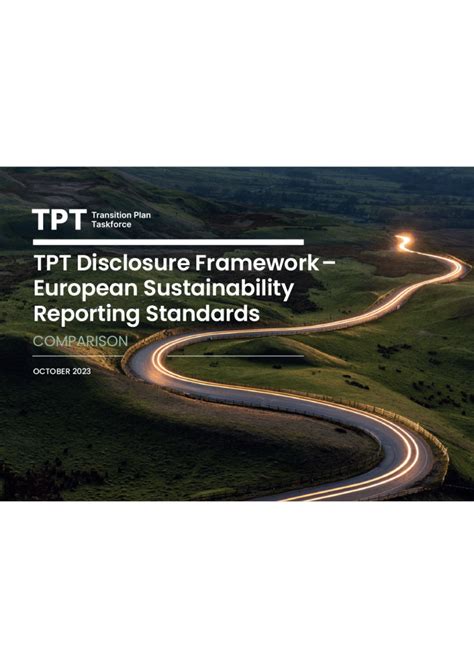 Tpt Disclosure Framework European Sustainability Reporting Standards