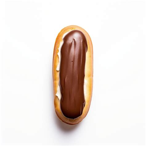 Premium Ai Image Top View Minimalistic Of An Isolated Eclair