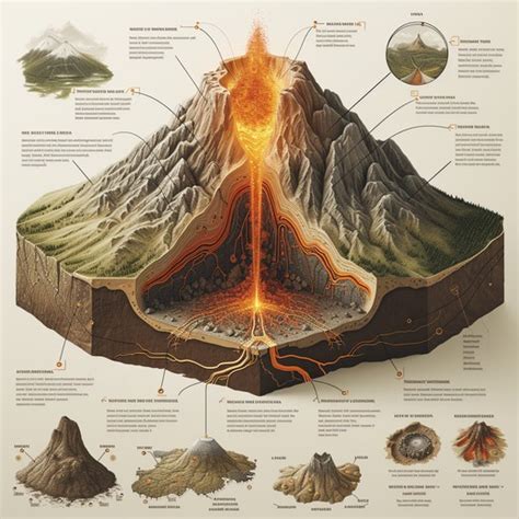 Free Volcano Illustration Diagram Image Volcano Illustration Education Download At Stockcake