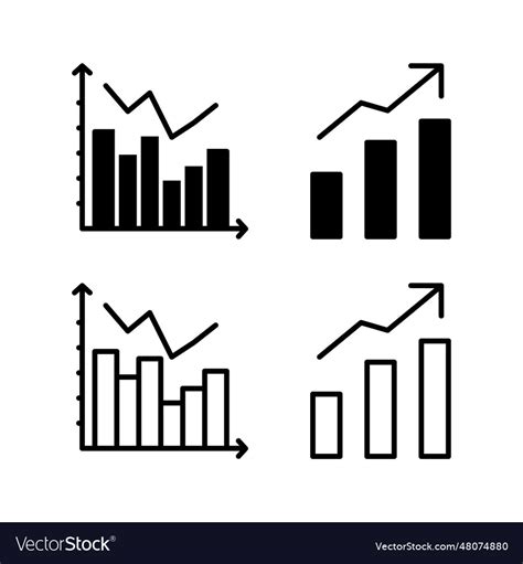Growing Graph Icon Chart Royalty Free Vector Image