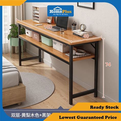 HOMEPLUS Simple Computer Desk Bedroom And Household Office Long Table Small Apartment Wall
