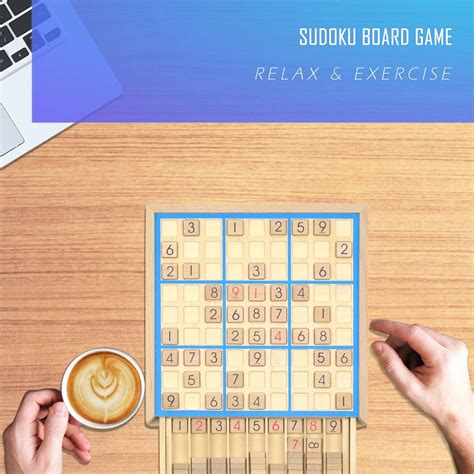 Wooden Sudoku Board Game With Drawer 81 Grids Number Place Wood