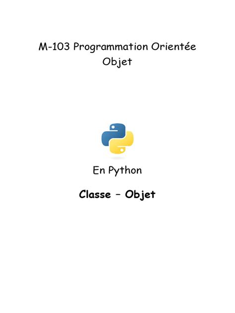 Poo Classe Objet Pdf Classe Informatique Programmation Orientée