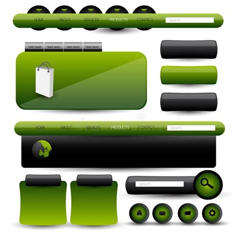 Website Templete Vecotor Eps10 Stock Vector Illustration Of Homepage