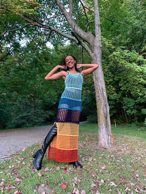 Candy Mesh Maxi Dress Pattern Etsy