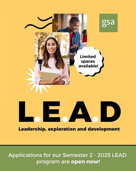 Gsa Applications For Our Semester 2 2025 Lead Program Are Now Open