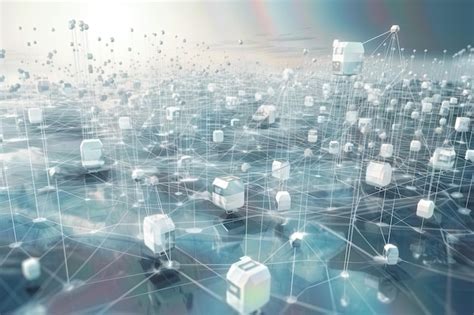 Premium Ai Image Interconnected Network Illustration With Blue