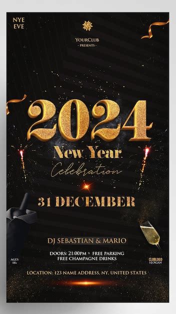 Festlicher Flyer 2024 Bilder Kostenloser Download Auf Freepik