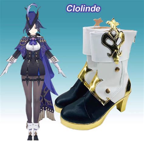 Gvavaya Game Cosplay Genshin Impact Clorinde Cosplay Shoes Genshin Cos