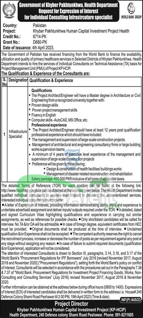 Health Department Kpk Jobs 2023 Online Form Download Latest