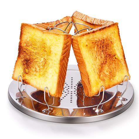 Camp Stove Toaster Folding Stainless Steel Camping Toaster For 4