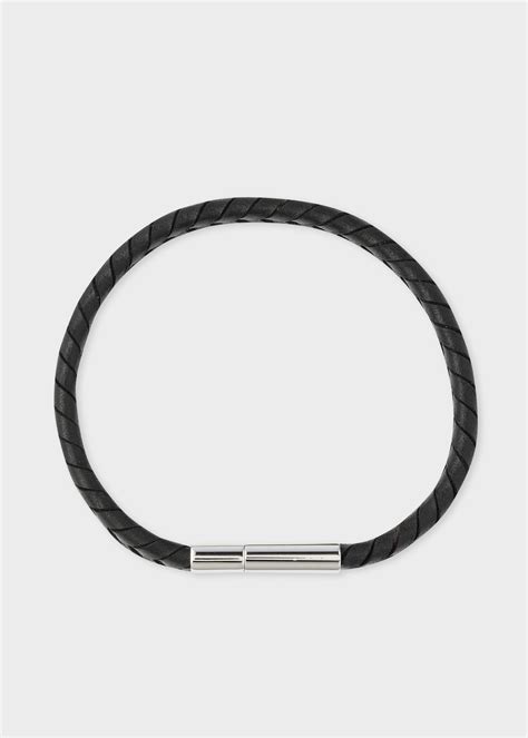 Black Braided Leather Bracelet