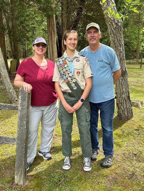 Zoe Camp Earns Her Eagle Scout Badge For Keeble Cemetery Restoration