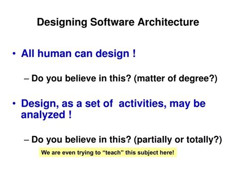 Ppt Exploring Software Architecture Design Stages Challenges And