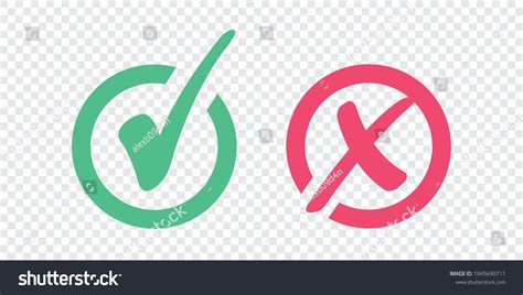Set Check Mark Icon On Transparent Stock Vector Royalty Free Shutterstock