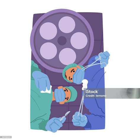 외과 의사 캐릭터는 정확한 절개를 수행하고 조직을 제거 또는 복구하고 의료 도구를 사용하여 상태를 치료합니다 성형외과 의사에 대한 스톡 벡터 아트 및 기타 이미지 Istock