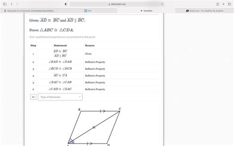 Given Ad Bc And Ad Bc Prove Abc Cda Brainly