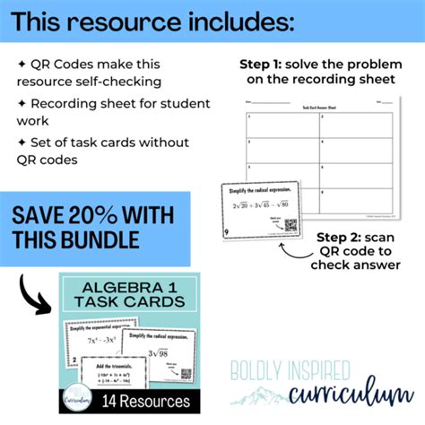Adding And Subtracting Radicals Task Cards Made By Teachers
