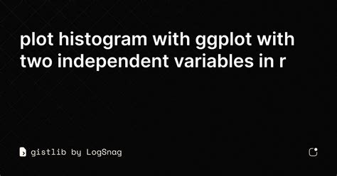 Gistlib Plot Histogram With Ggplot With Two Independent Variables In R