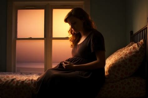 Pregnant Woman Sits Sitting Adult Free Photo Illustration Rawpixel