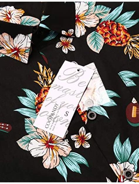 Buy Coofandy Mens Hawaiian Shirt Short Sleeve Casual Button Down