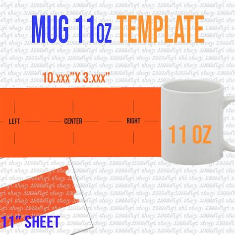 11 Oz Mug Template Etsy