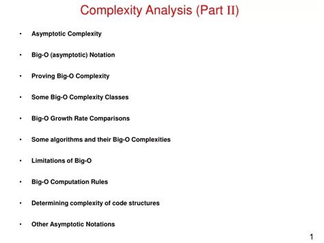 Ppt Asymptotic Complexity And Big O Notation In Algorithm Analysis