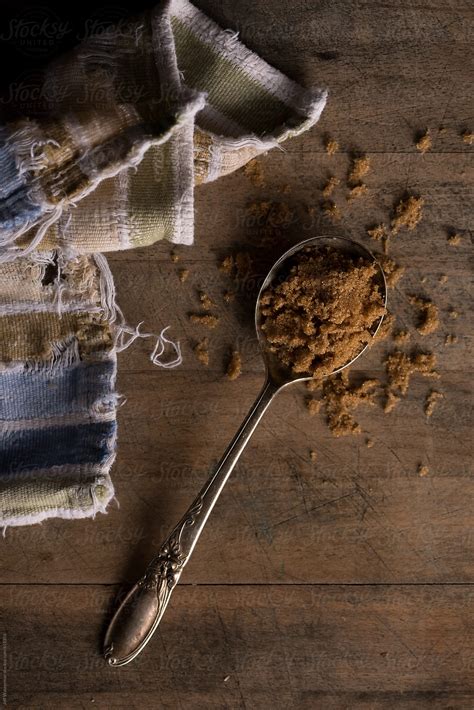 Antique Spoon With Brown Sugar By Stocksy Contributor Jeff Wasserman