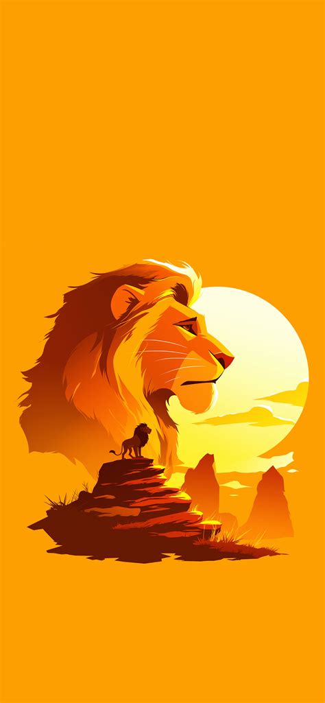 Lion King Epic Orange Wallpapers Vintage Cartoon Wallpapers Hd