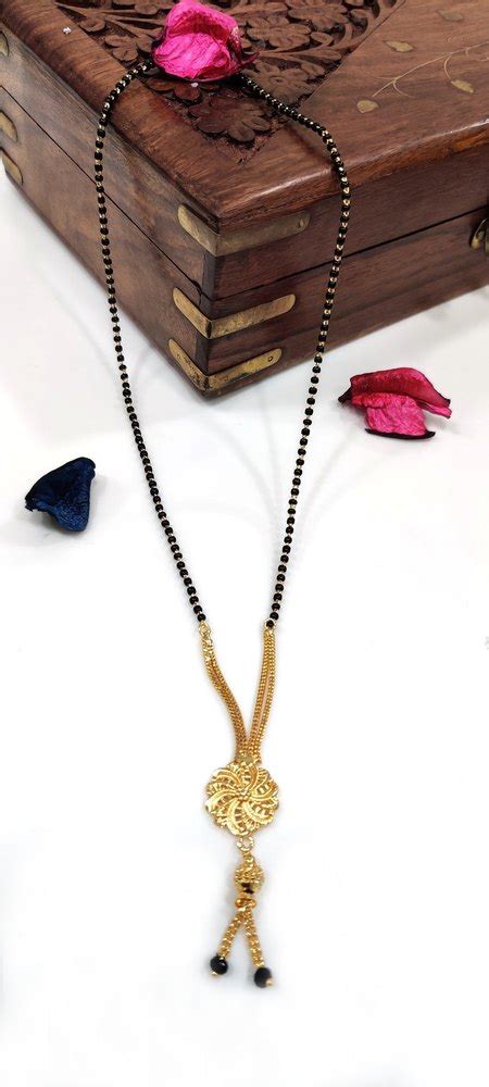 16kt Gold Midium Quality Gold Black Antique Design Necklace Or Dokiya