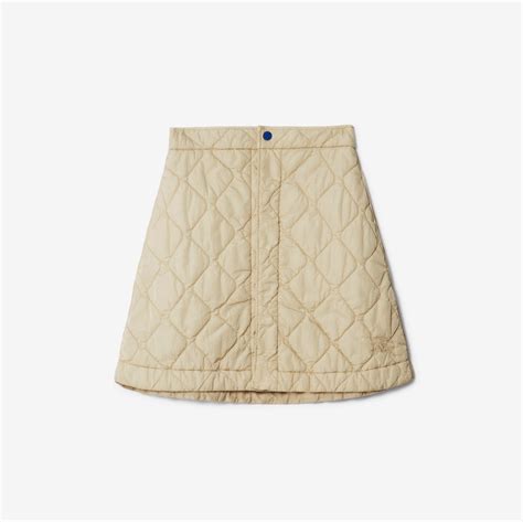 Quilted Nylon Mini Skirt In Soap Women Burberry® Official