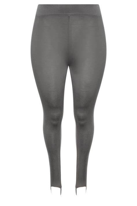 Yours Plus Size Grey Stirrup Leggings Yours Clothing