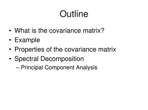 PPT Covariance Matrix Applications PowerPoint Presentation Free Download ID 3857883