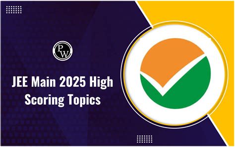 Jee Main 2025 High Scoring Topics For Physics Chemistry Maths Unit