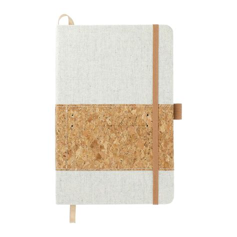 Custom 5 5 X 8 5 Recycled Cotton And Cork Bound Noteboo Design Online