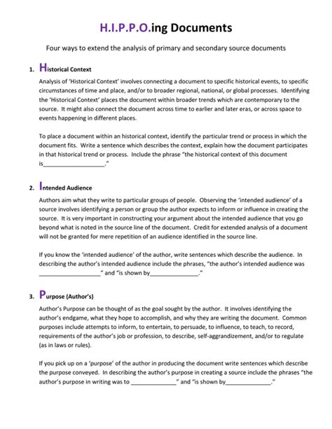 Hippo Document Analysis Guide