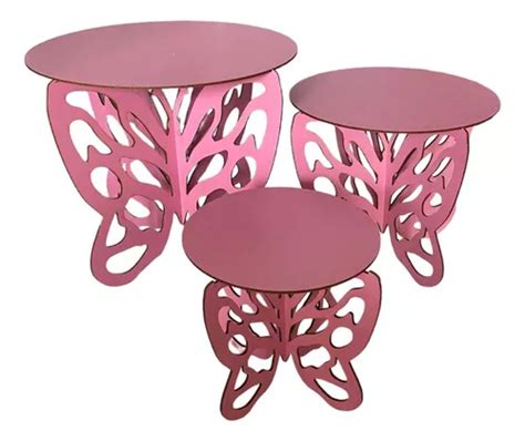 Trio Boleira Borboleta Pmg Rosa Decoração De Festa MercadoLivre
