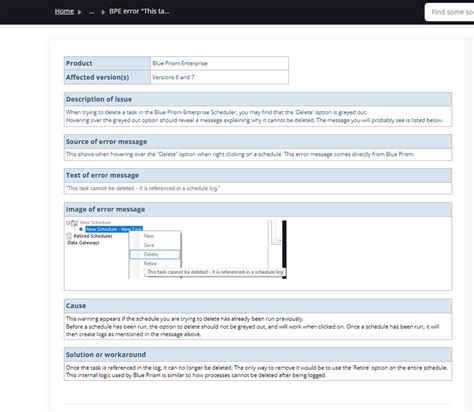 V6 10 5 Unable To Delete Scheduler Task Ssandc Blue Prism Community