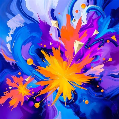 Abstract Blue And Purple Liquid Background Psychedelic Vector