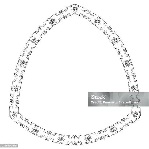 곡선 삼각형 모양 빈티지 프레임 꽃 화 환 잎 벡터 꽃 테두리 사진 프레임 분기 월계관 식물 실루엣 검은 요소 장식 0명에 대한 스톡 벡터 아트 및 기타 이미지 Istock