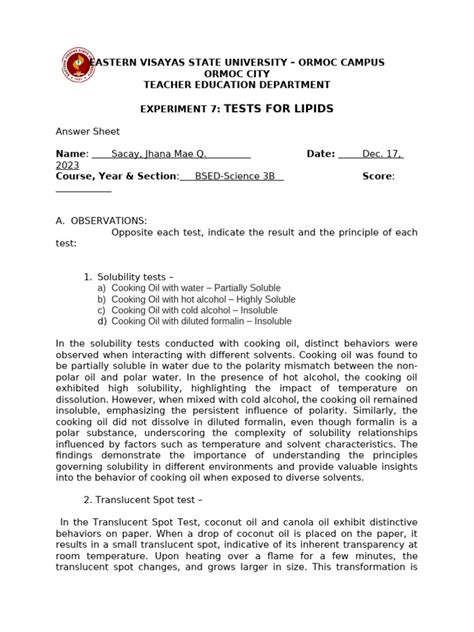 Experiment No7 Biochem 1 Pdf