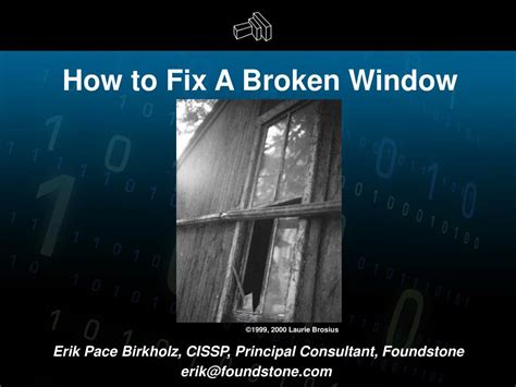 PPT How To Fix A Broken Window PowerPoint Presentation Free Download ID