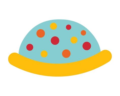 Premium Vector A Cartoon Of A Circus Clown Hat With Red And Yellow