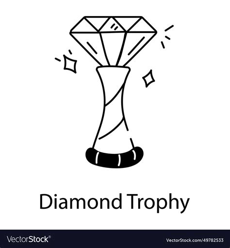 Diamond Trophy Royalty Free Vector Image Vectorstock