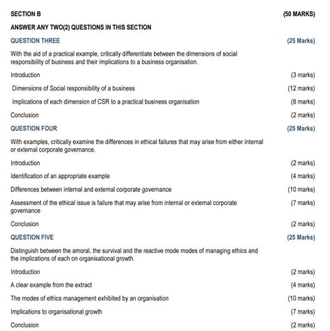 Solved SECTION B ANSWER ANY TWO 2 QUESTIONS IN THIS SECTION Chegg