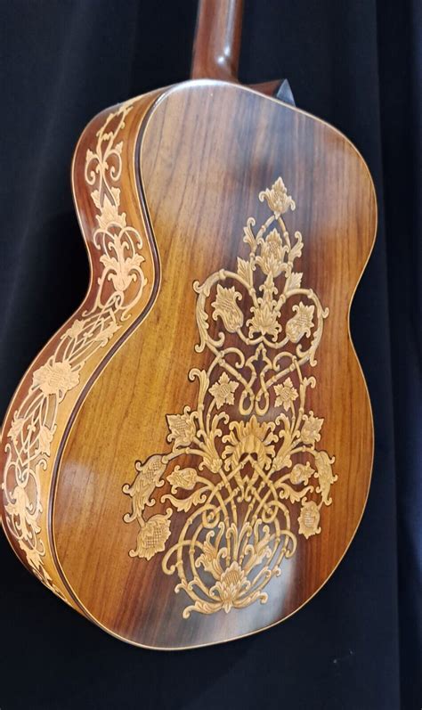Blueberry New In Stock Handmade Acoustic Guitar Grand Concert Floral